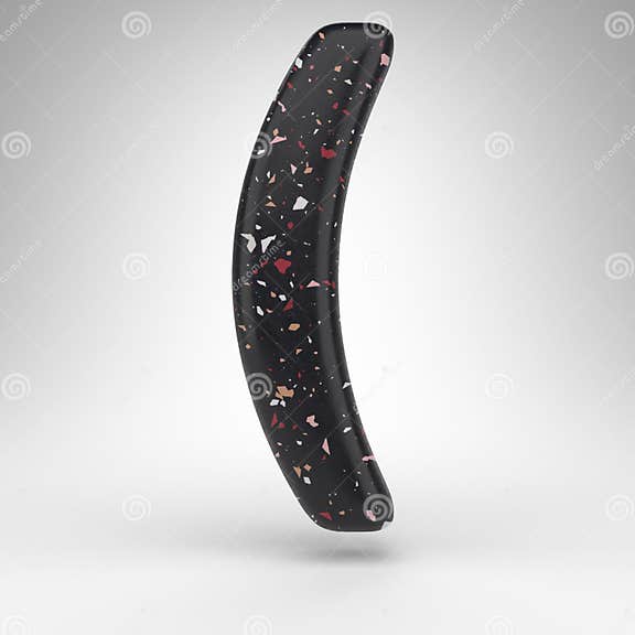 Left Round Bracket Symbol on White Background. 3D Sign with Black ...