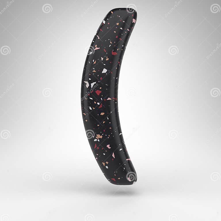 Left Round Bracket Symbol on White Background. 3D Sign with Black ...