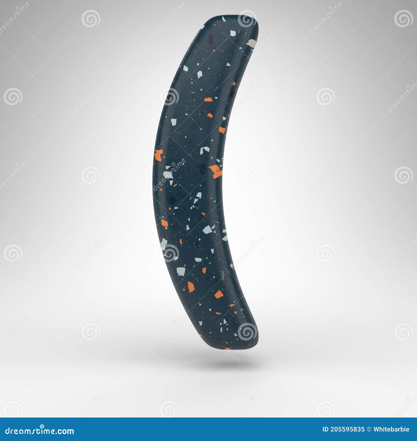 Left Round Bracket Symbol on White Background. 3D Sign with Blue ...