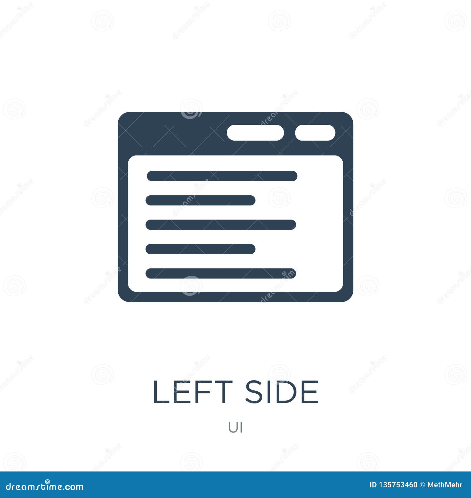 Left Side Alignment Icon in Trendy Design Style. Left Side Alignment ...