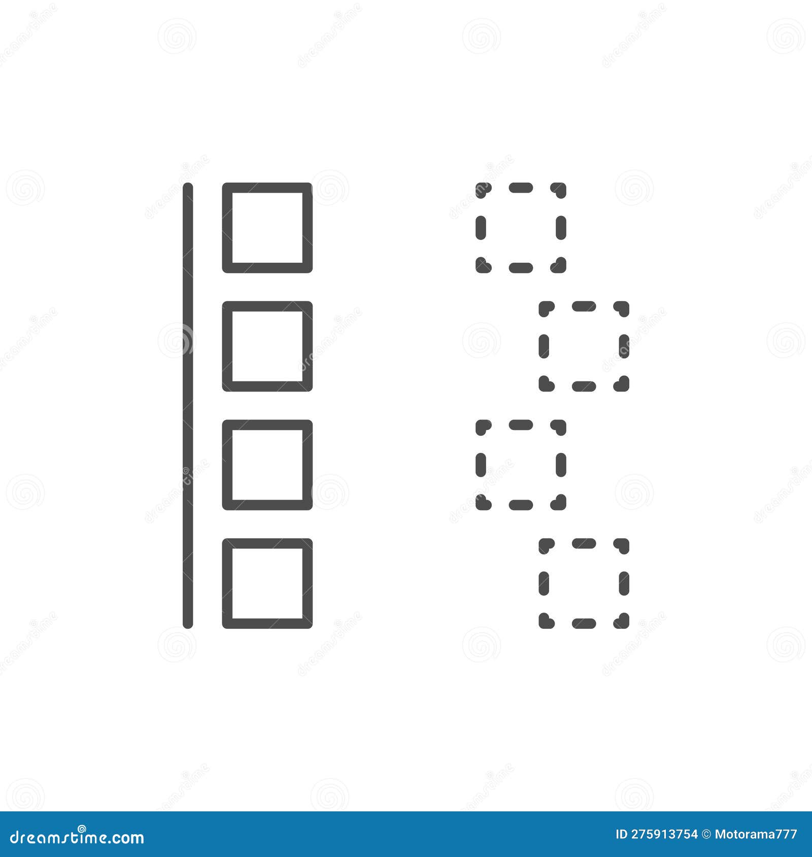 Left Side Alignment Line Icon Stock Vector - Illustration of graphic ...