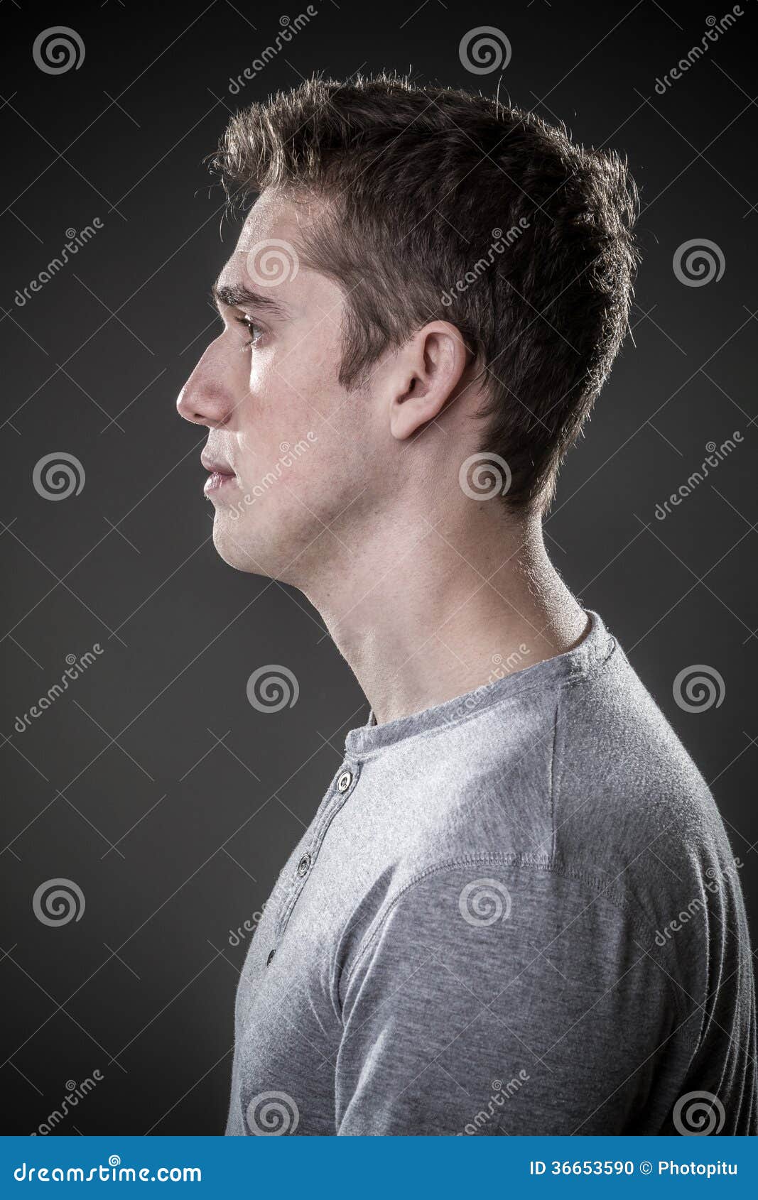 Left side stock photo. Image of smiling, eyes, striped - 36653590