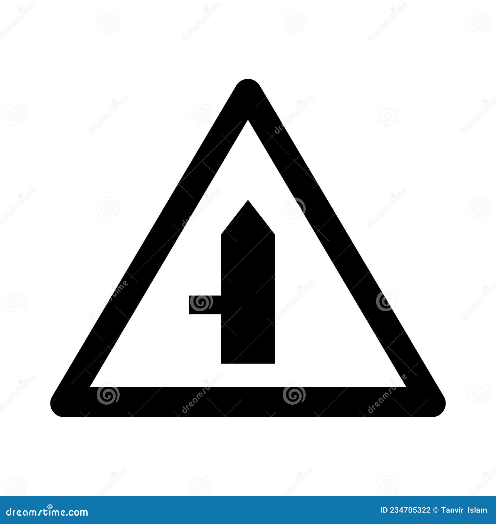 Left Side Road sign stock vector. Illustration of symbol - 234705322