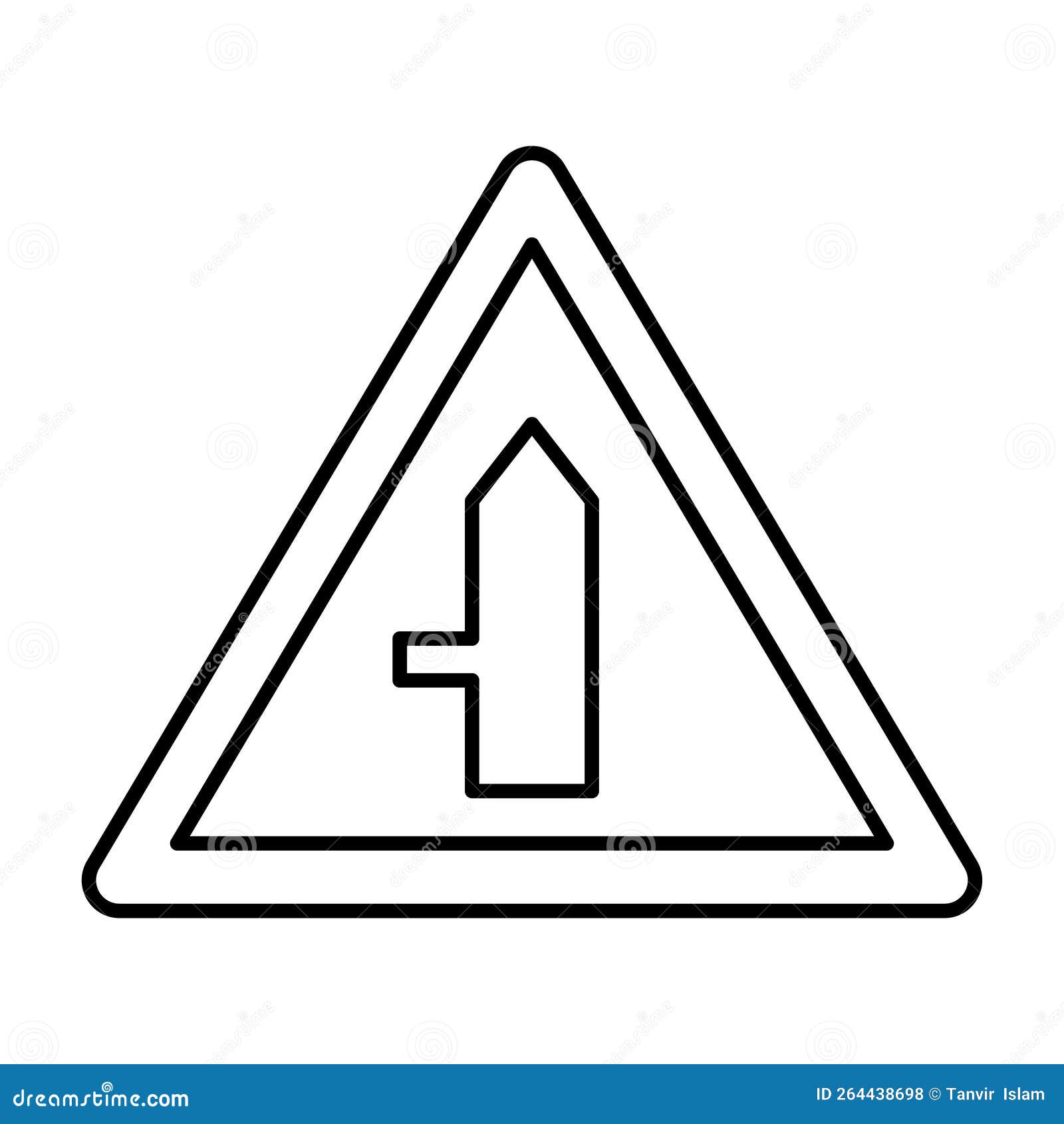 Left Side Road Sign stock vector. Illustration of meticulously - 264438698