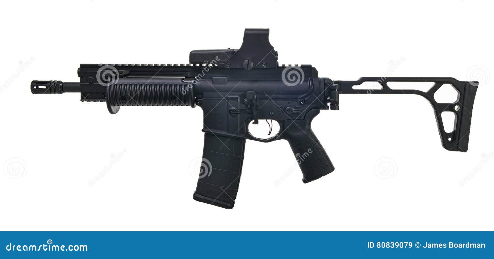 Left Side SBR M16/AR15 with Folding Stock, 8` Barrel Stock Image ...