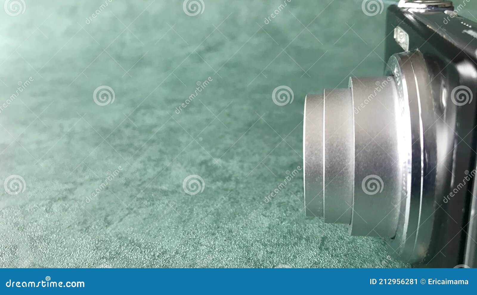 Side View of the Camera with Green Background. Stock Image - Image of ...