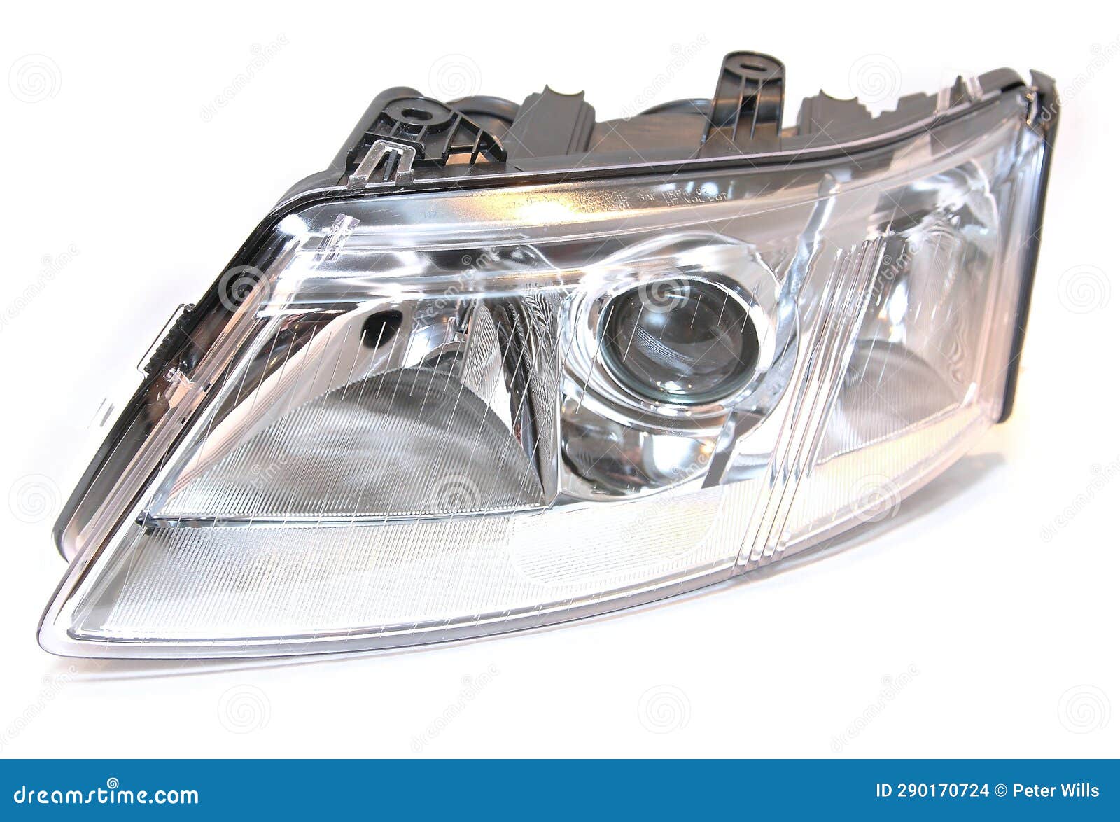 Left Sided Car Headlamp with White Background Stock Photo - Image of ...