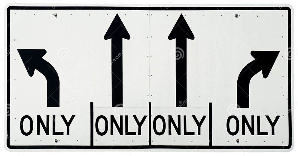 Left/Straight/Right stock image. Image of lanes, turn - 1200989