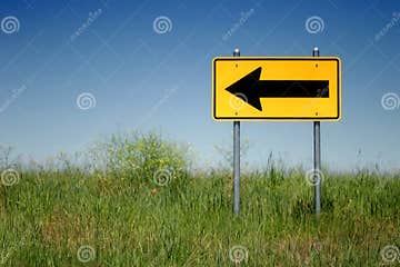 Left turn only stock image. Image of post, road, arrow - 158605