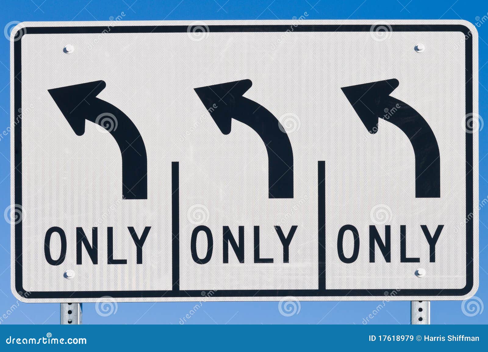 Left Turn Lanes stock image. Image of street, sign, three - 17618979