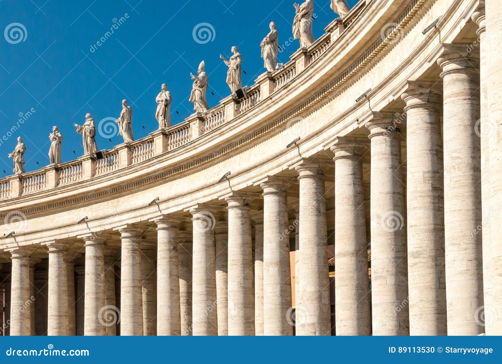 Left Wing of St. Peter`s Square Colonnade II Stock Photo - Image of ...