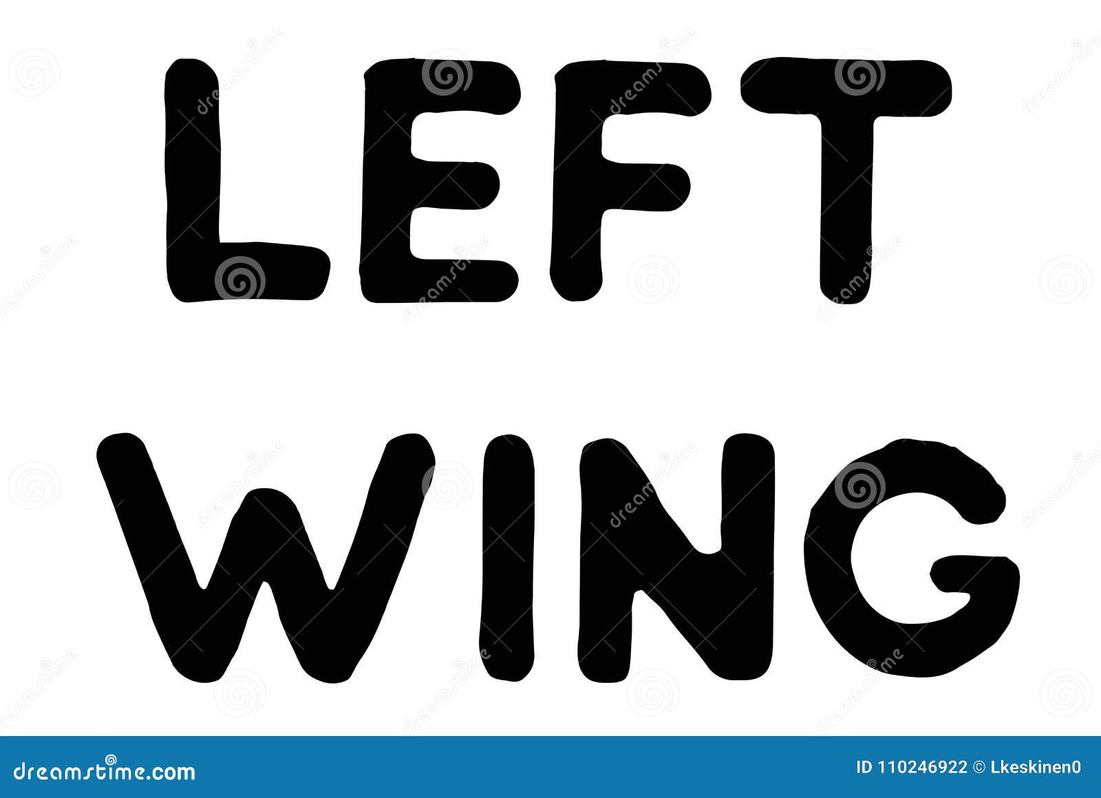 Left Wing Typographic Stamp Stock Vector - Illustration of leadership ...