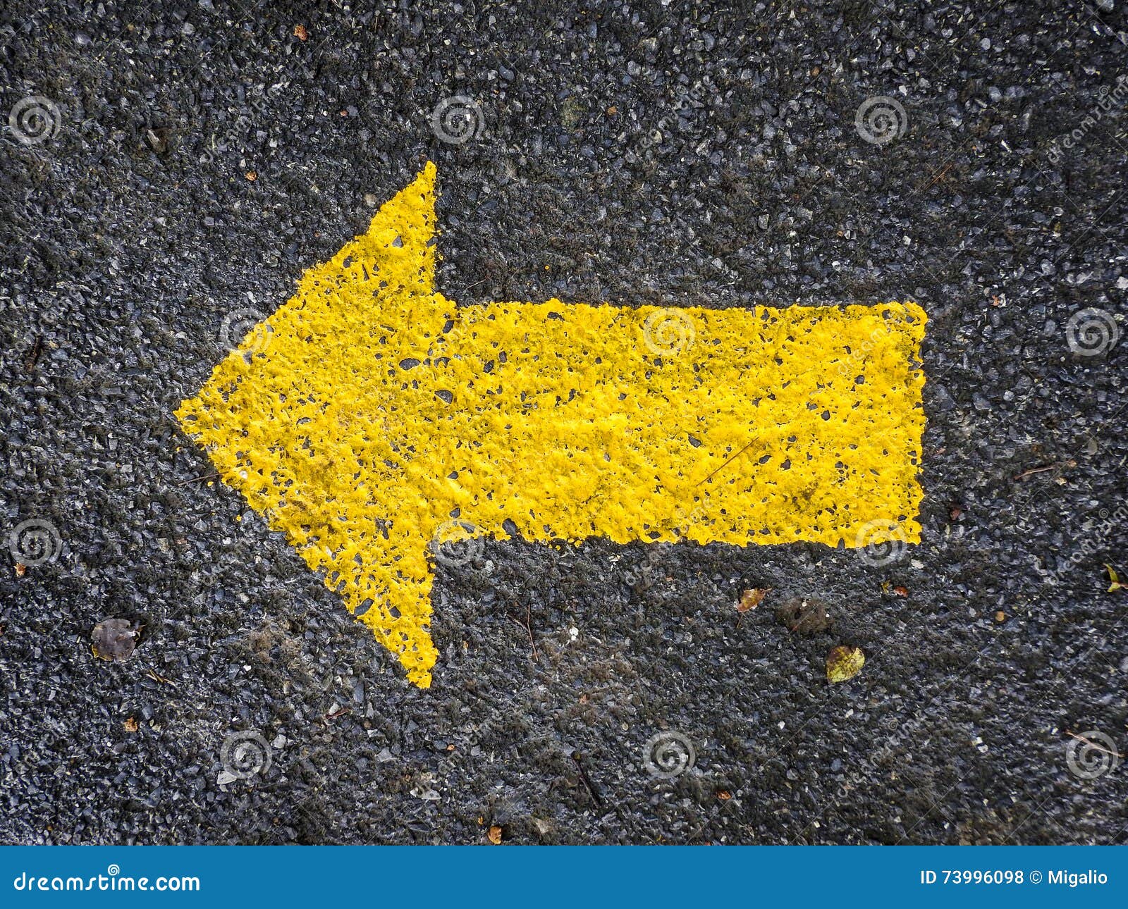 Left yellow arrow sign stock photo. Image of turn, direction - 73996098