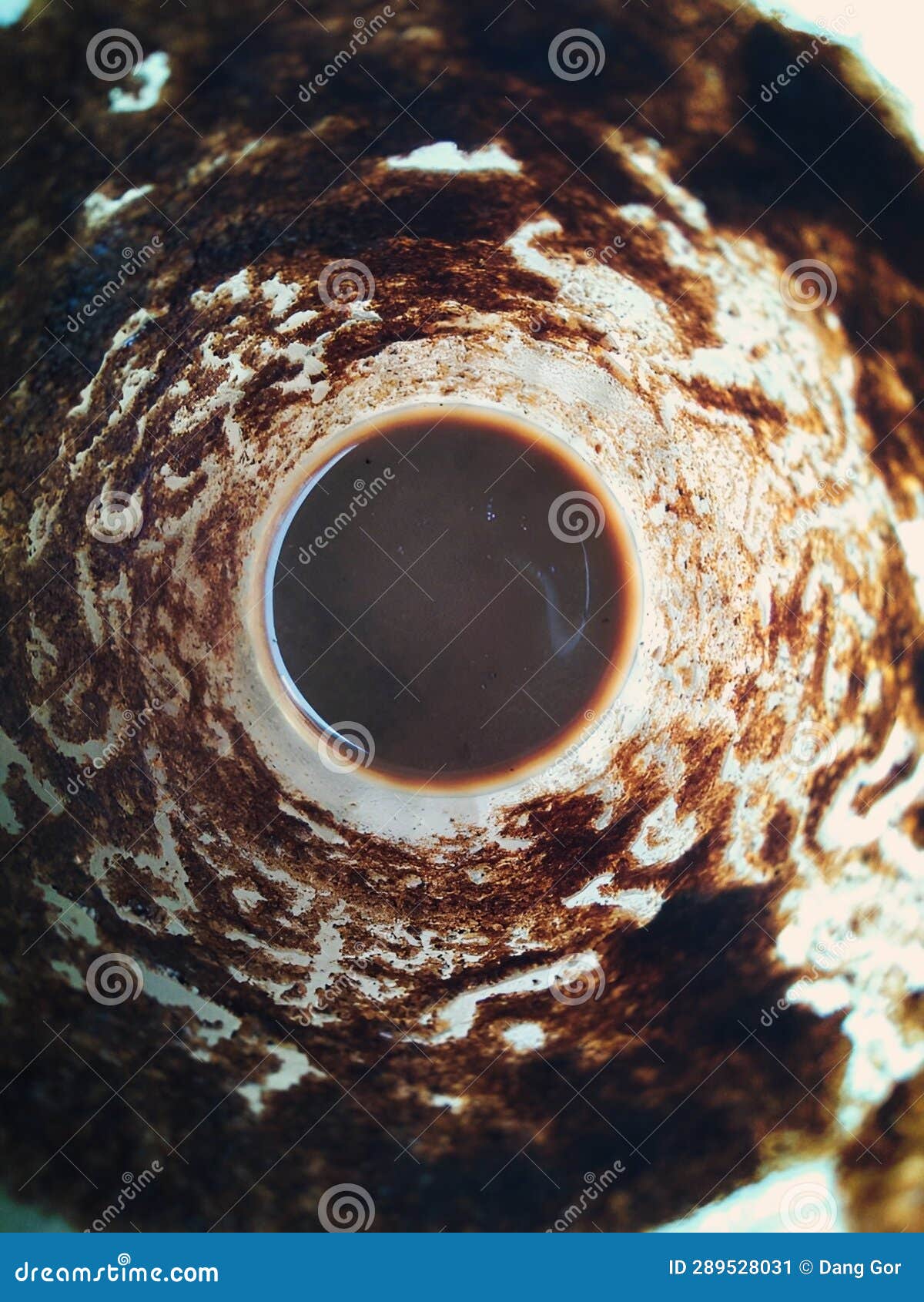 Leftover Coffee Grounds after Drinking Stock Image - Image of coffee ...