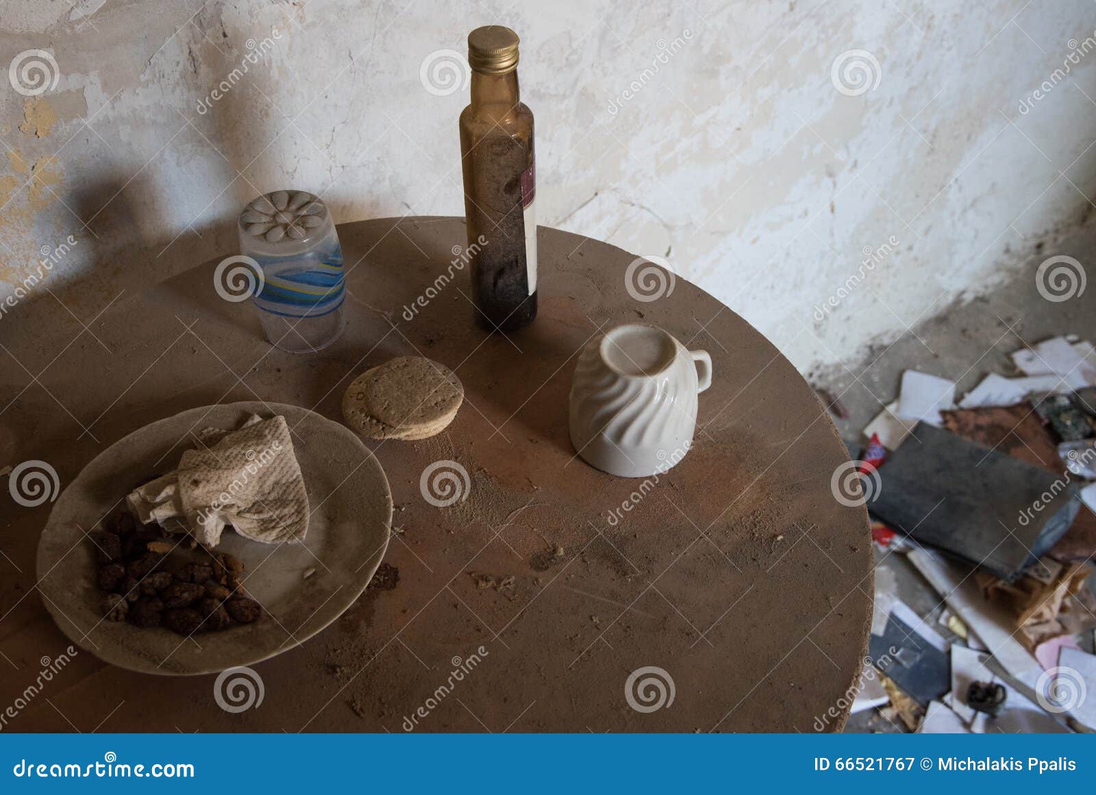 Leftover Food and Drinks on Table Stock Image - Image of indoor, dish ...