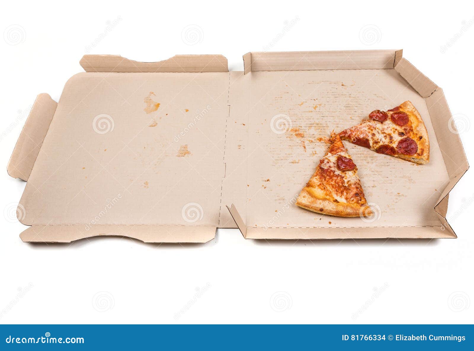 Leftover pizza in box stock photo. Image of cold, pizza - 81766334