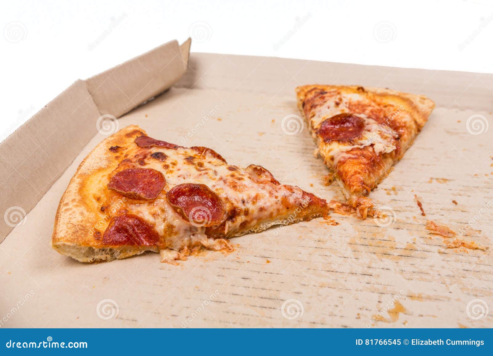 Leftover pizza in box stock image. Image of fast, breakfast - 81766545