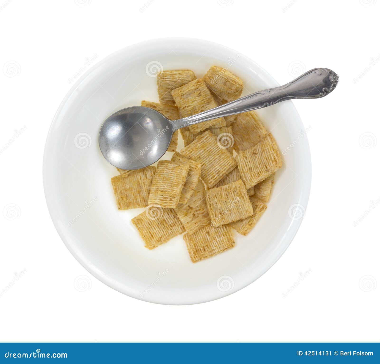 Leftover Whole Wheat Cereal in Bowl with Spoon Stock Image - Image of ...