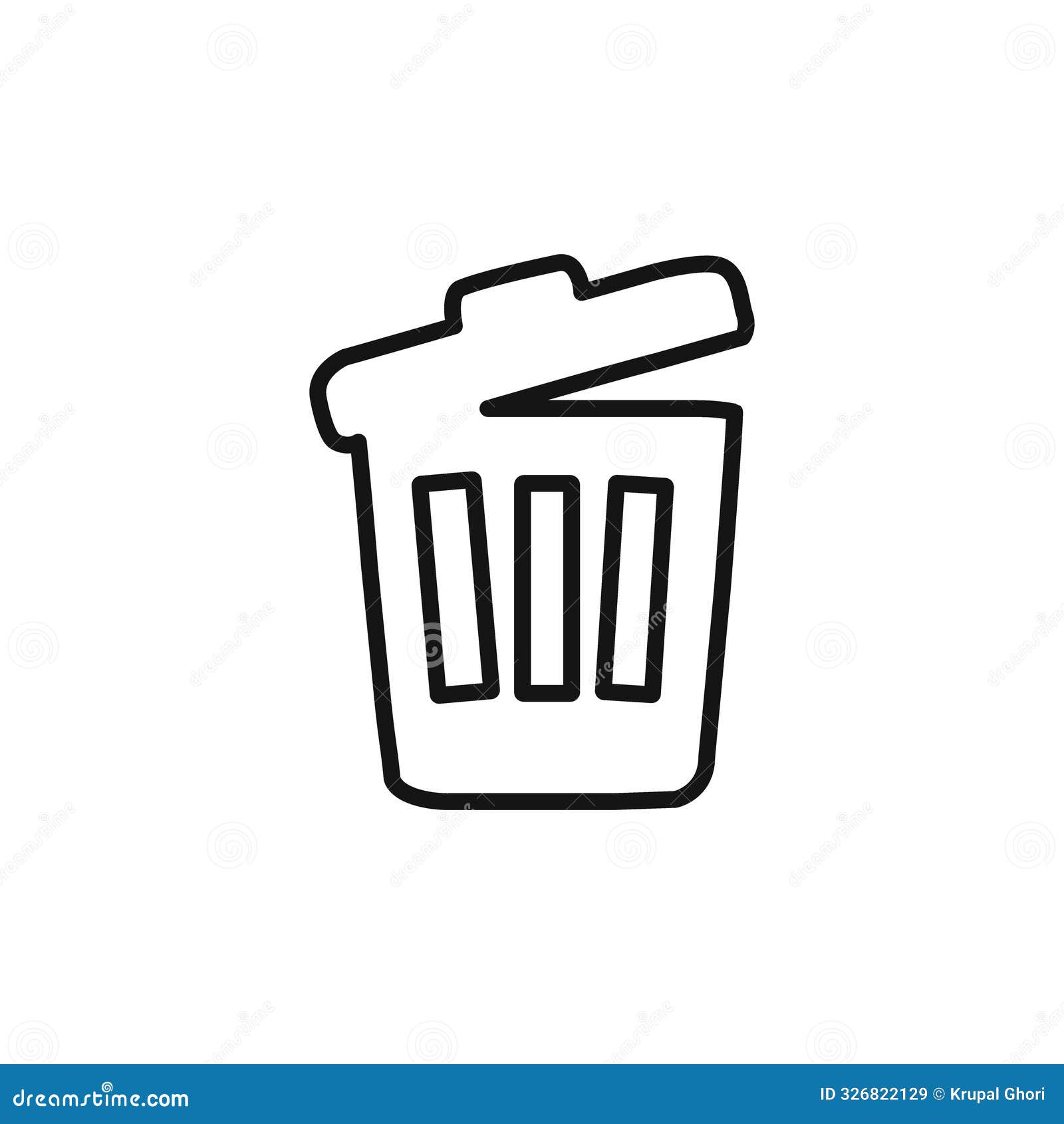 Leftovers Disposal Icon Black And White Vector Outline Sign | CartoonDealer.com #340942052