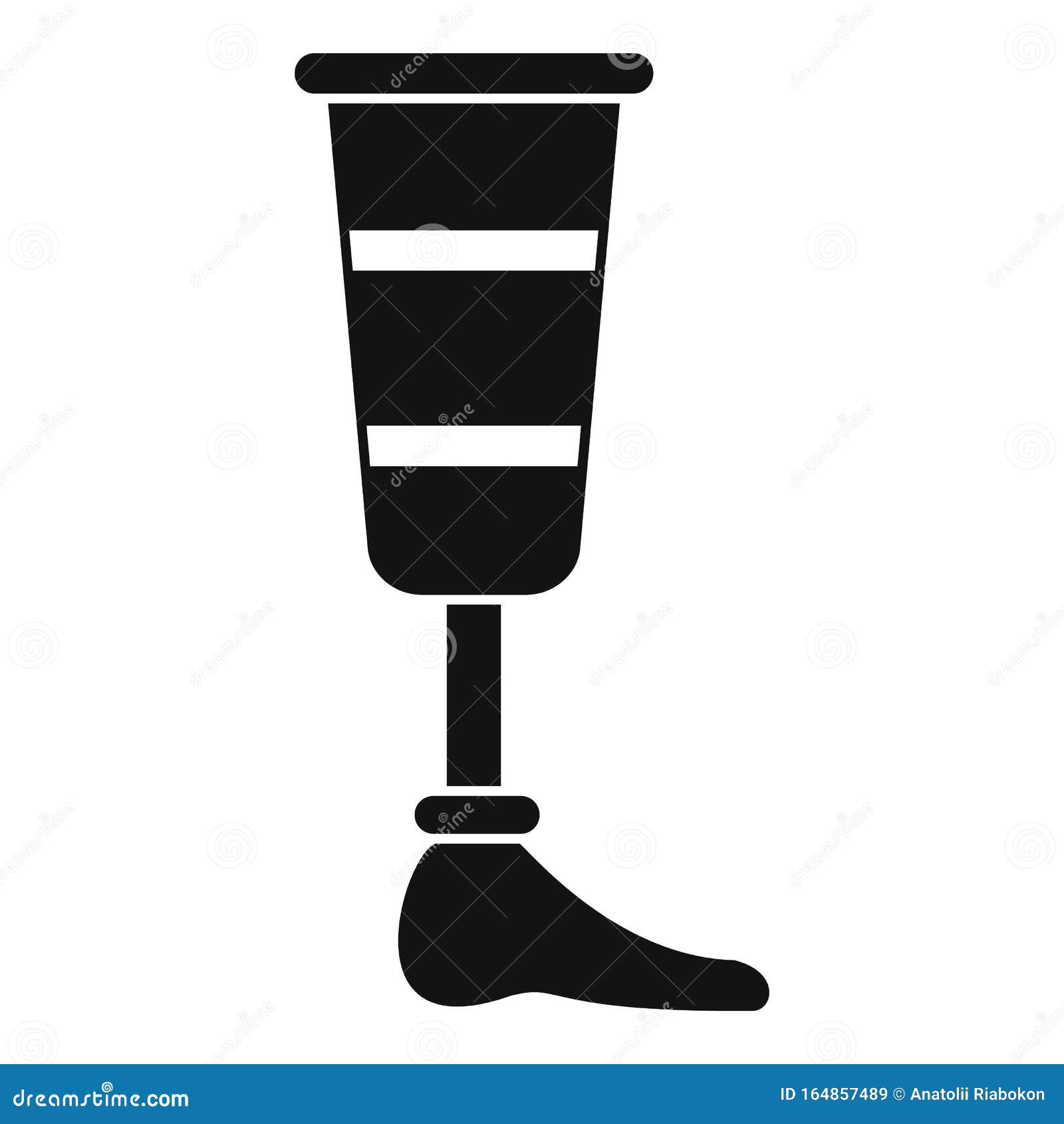 Leg Artificial Limb Icon, Simple Style Stock Vector - Illustration of ...