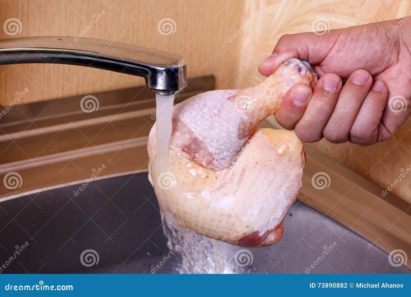 Leg of a Chicken - of a Broiler Stock Photo - Image of nutrition, fowl ...