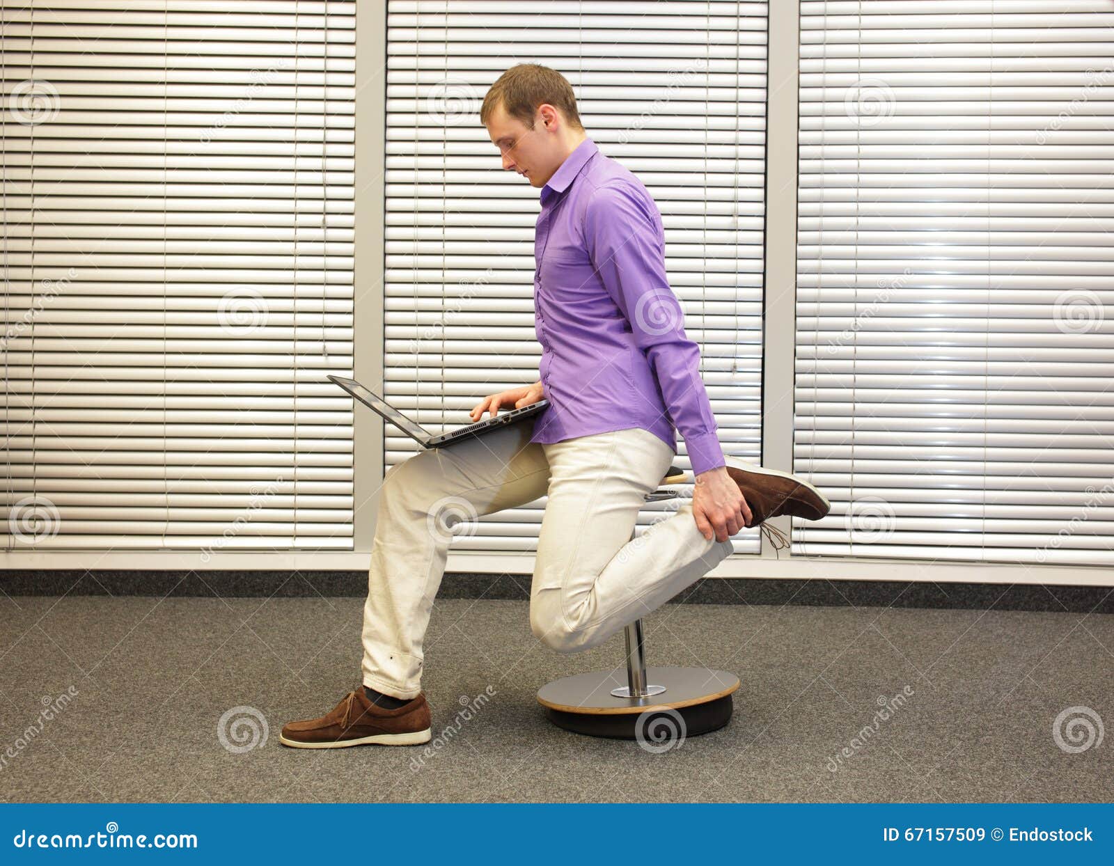 Leg Exercise during Office Work Stock Image - Image of lifestyle ...