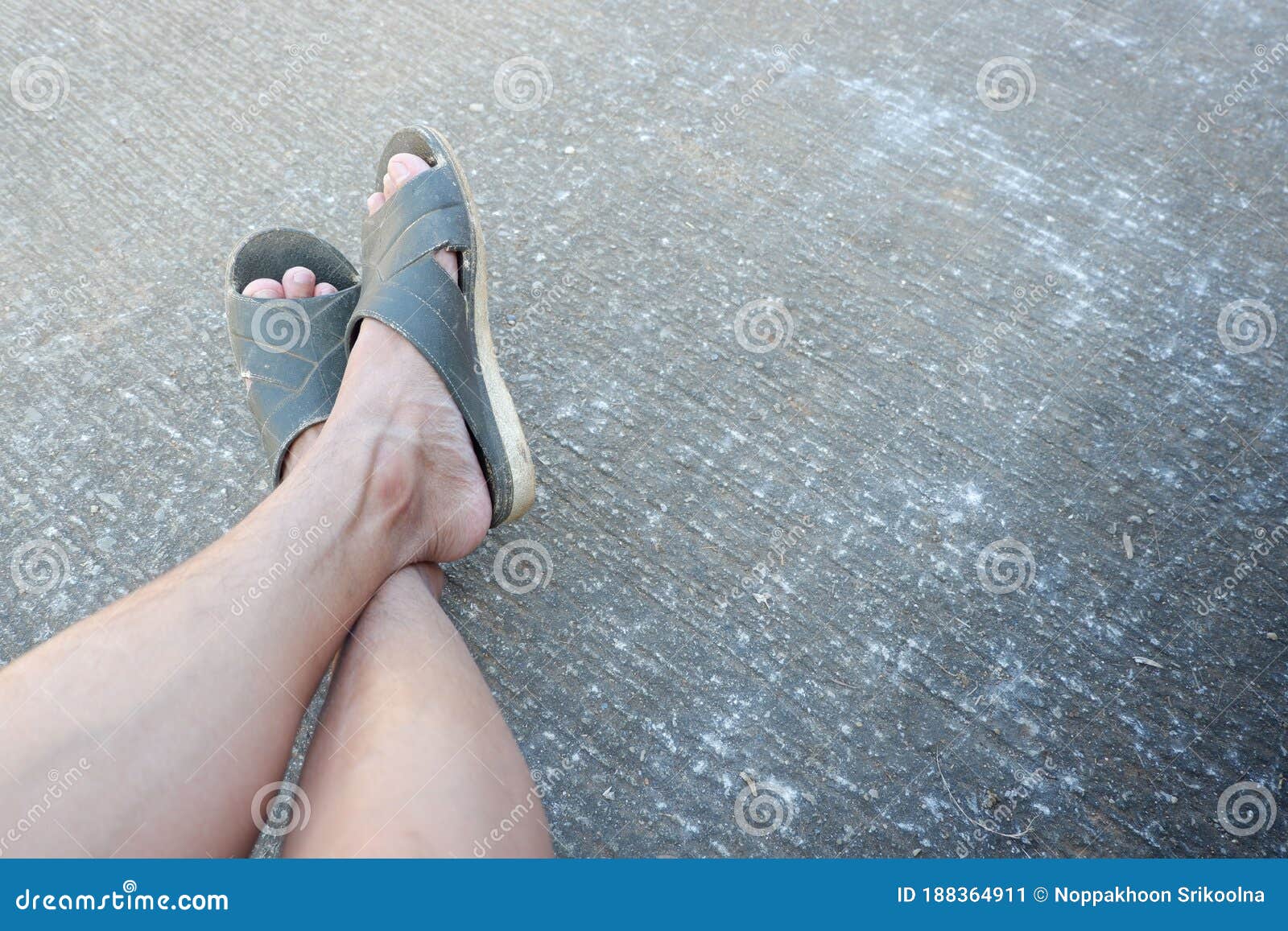 Leg and Foot in Relax Gesture Stock Image - Image of handsome, person ...