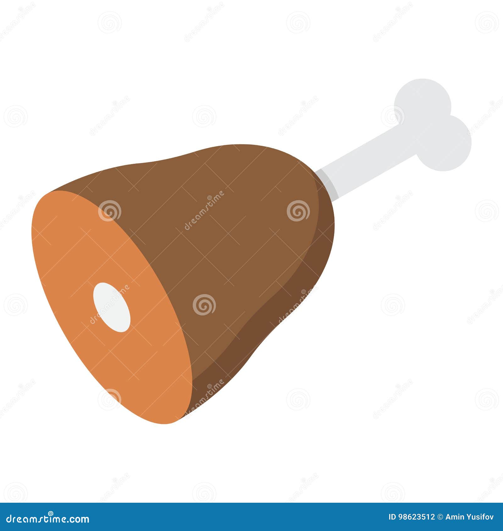 Leg of Ham Flat Icon, Food and Drink, Meat Sign Stock Vector ...