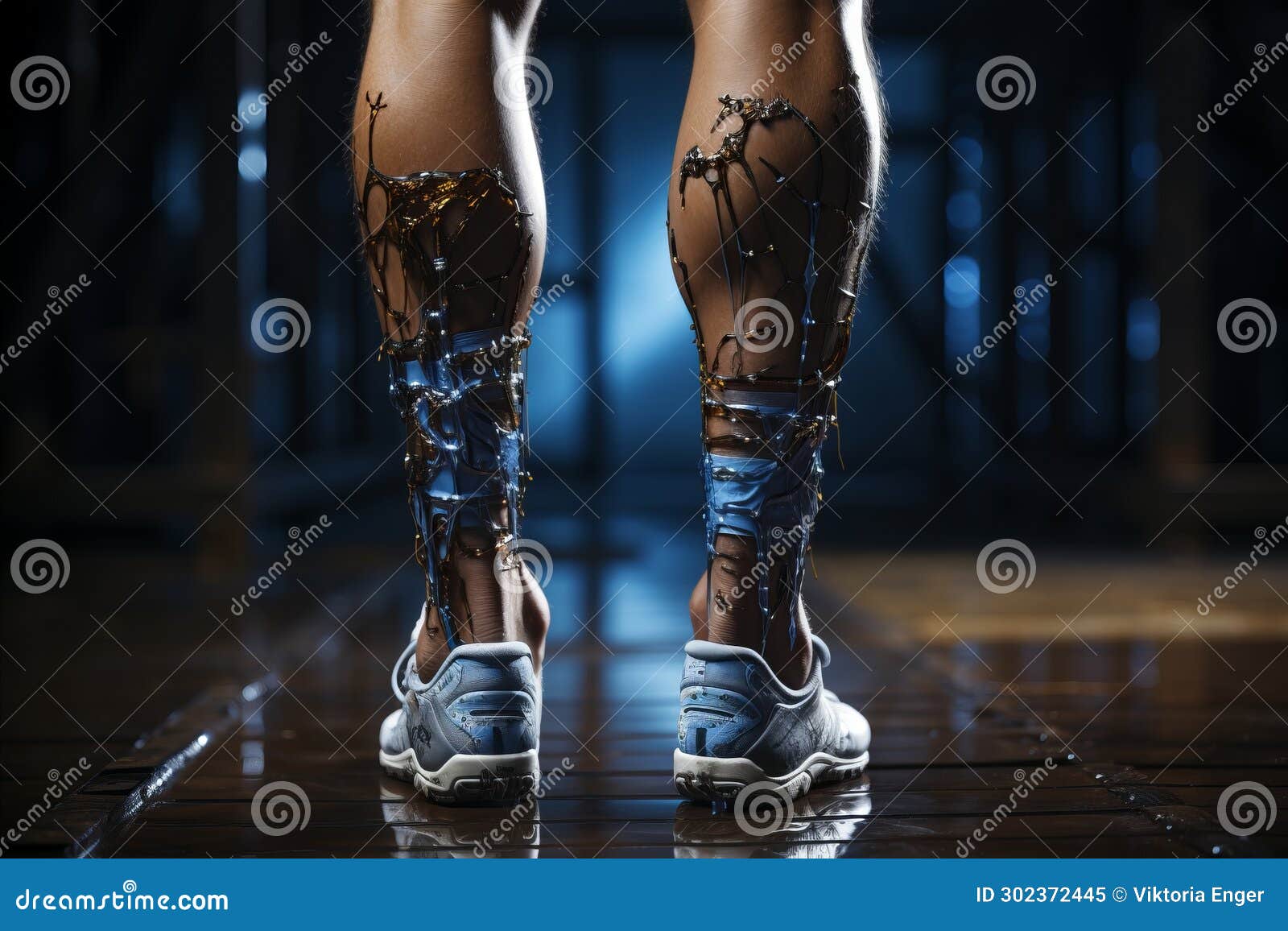 Leg Injury Pain and Discomfort Visualization, Highlighting Fracture ... Leg Injury Pain and Discomfort Visualization, Highlighting Fracture ...