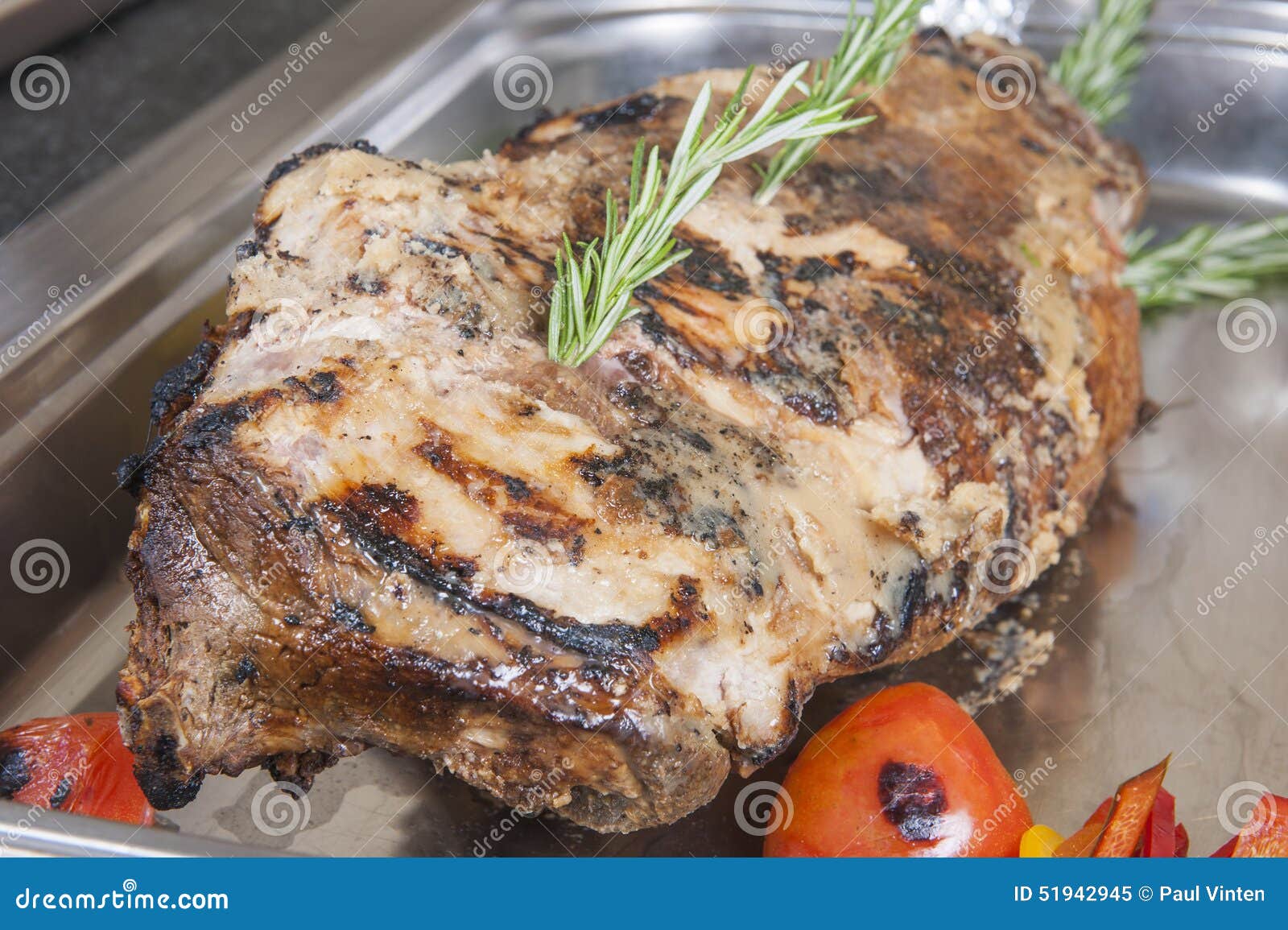 Leg of Lamb at a Restaurant Buffet Stock Image - Image of luxury ...