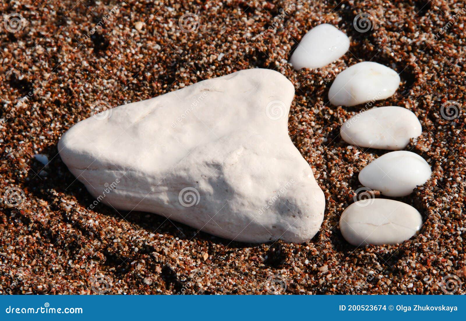 Leg Made of Sea Stones. White Sea Pebbles Stock Photo - Image of relax ...