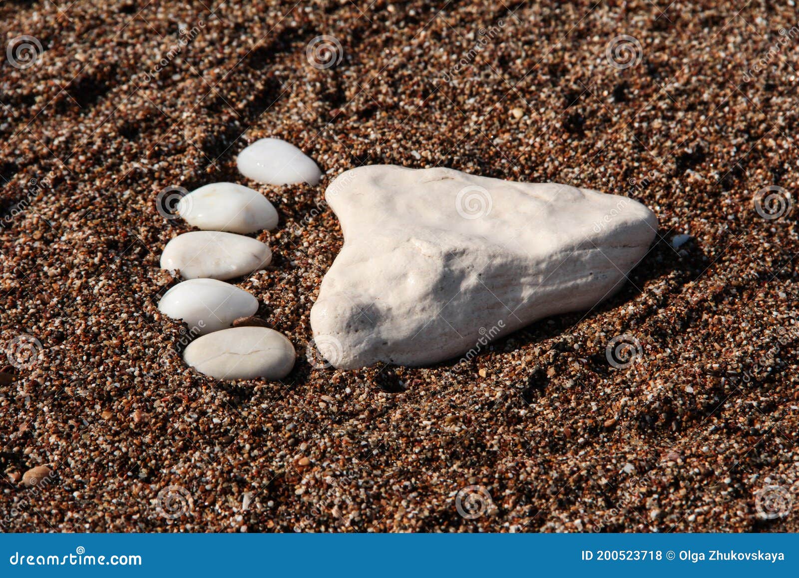 Leg Made of Sea Stones. White Sea Pebbles Stock Photo - Image of ...