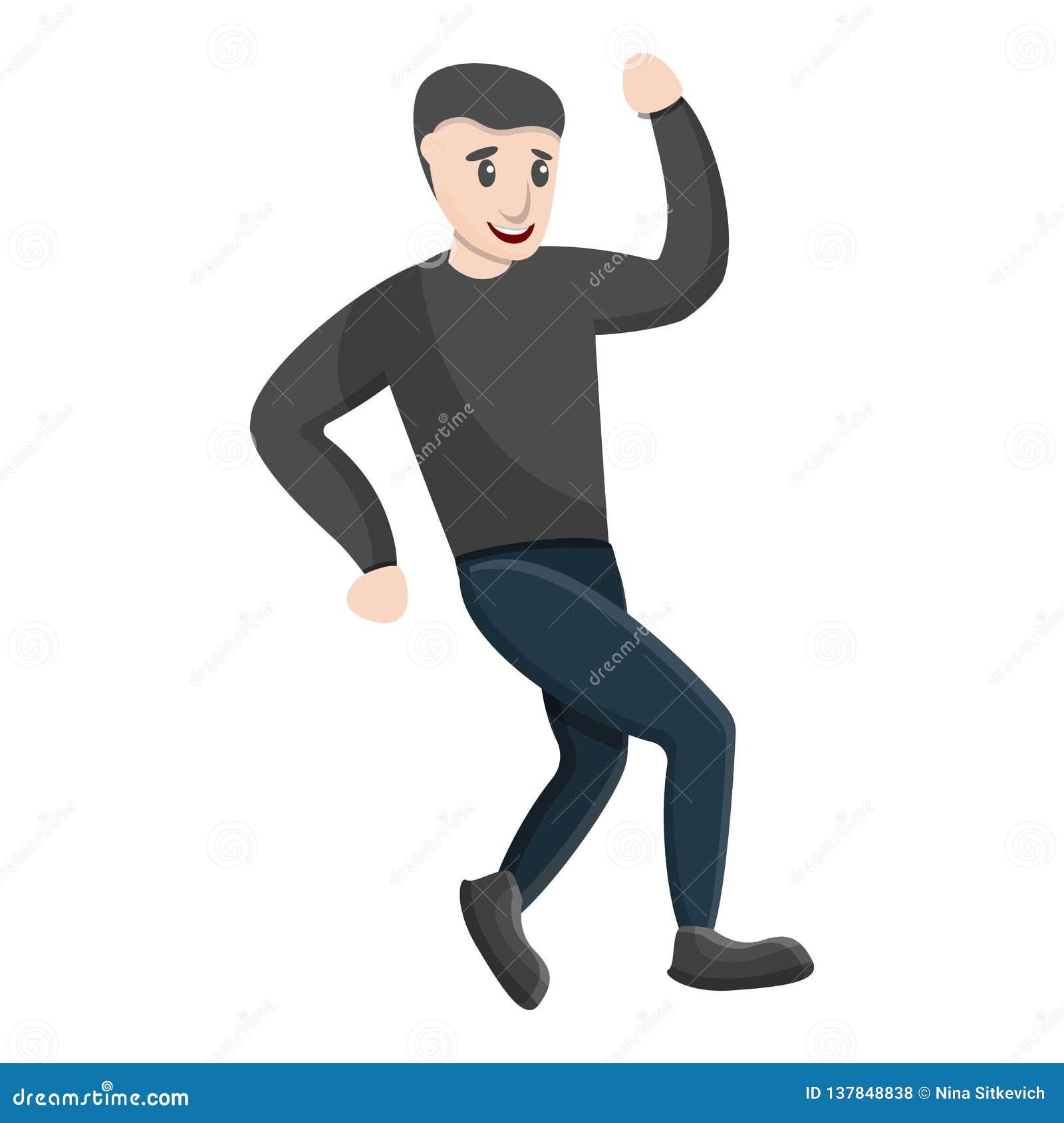 Leg Move Break Dance Icon, Cartoon Style Stock Vector - Illustration of ...