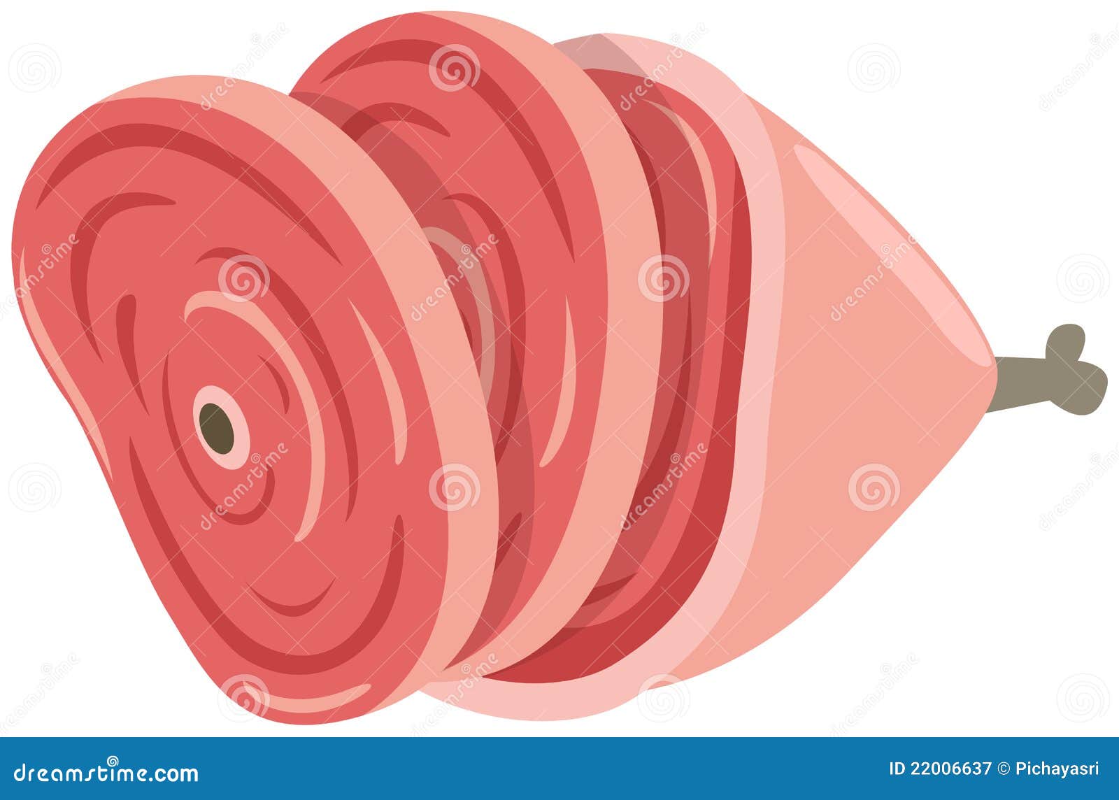 Leg of pork stock vector. Illustration of protein, cooking - 22006637