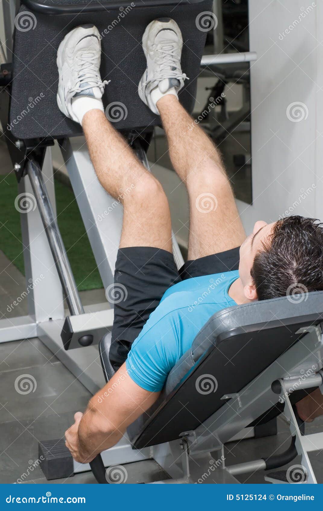 Leg Press - Vertical stock photo. Image of training, caucasian - 5125124