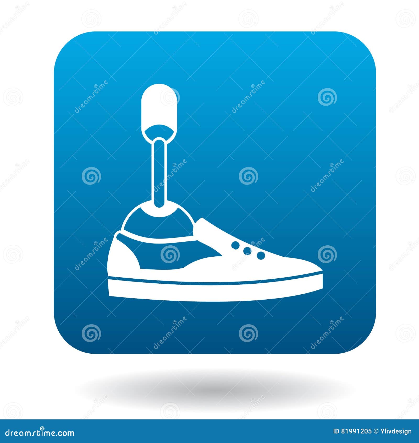 Leg Prosthesis Icon in Simple Style Stock Vector - Illustration of ...
