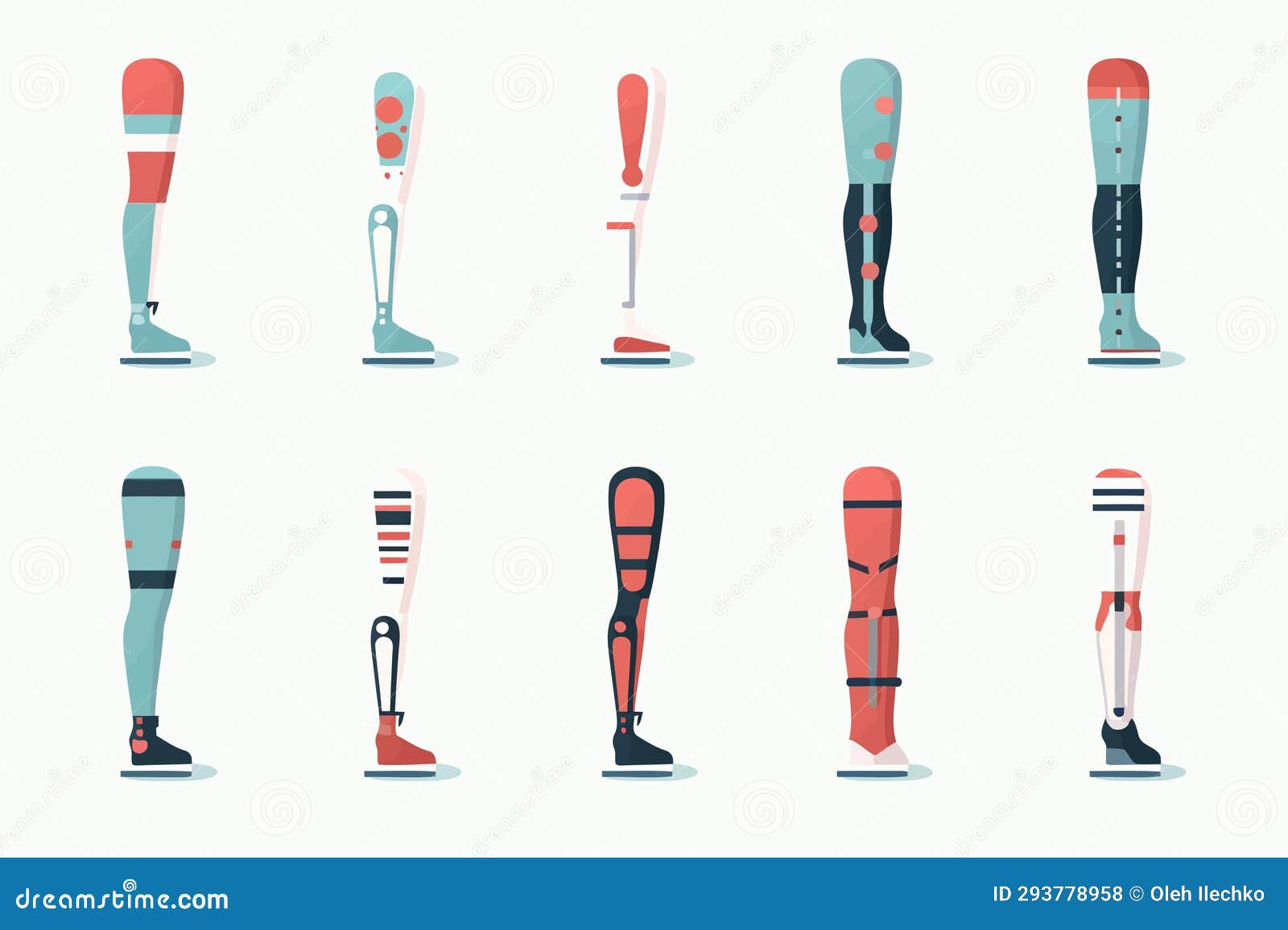 Leg Prosthetics Vector Flat Minimalistic Isolated Illustration Stock ...