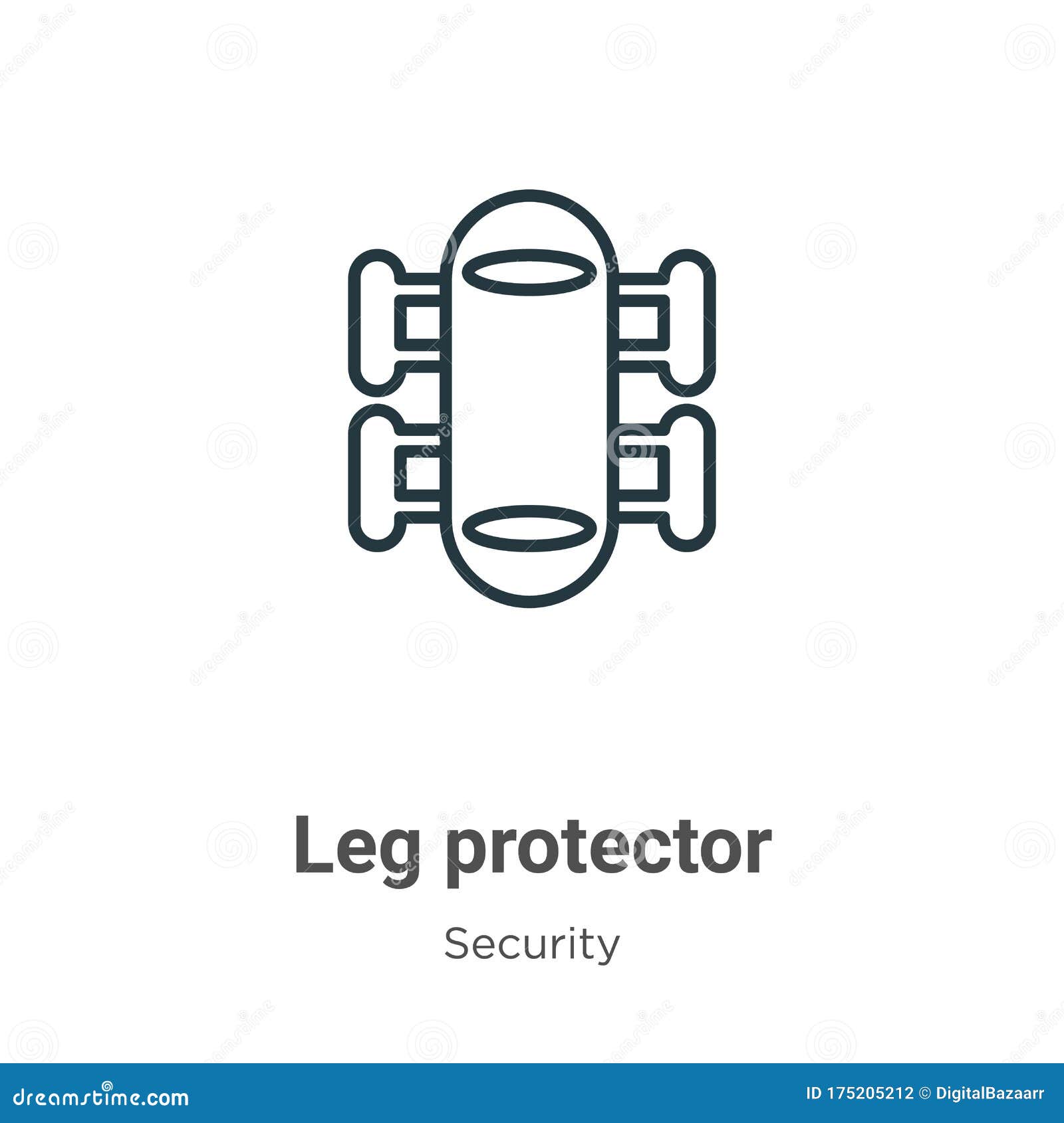 Leg Protector Outline Vector Icon. Thin Line Black Leg Protector Icon ...
