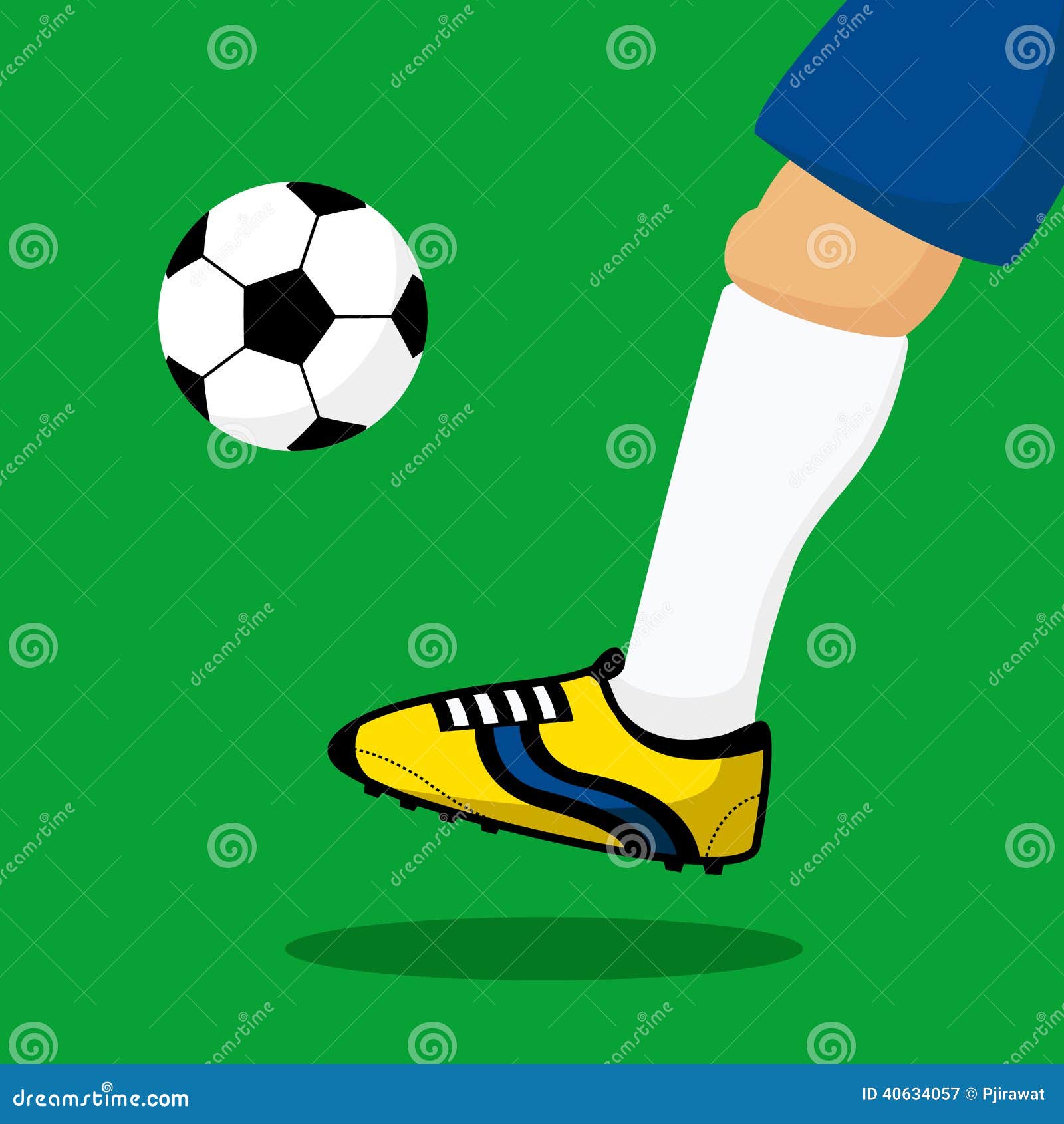 Leg of soccer player. stock vector. Illustration of motion - 40634057