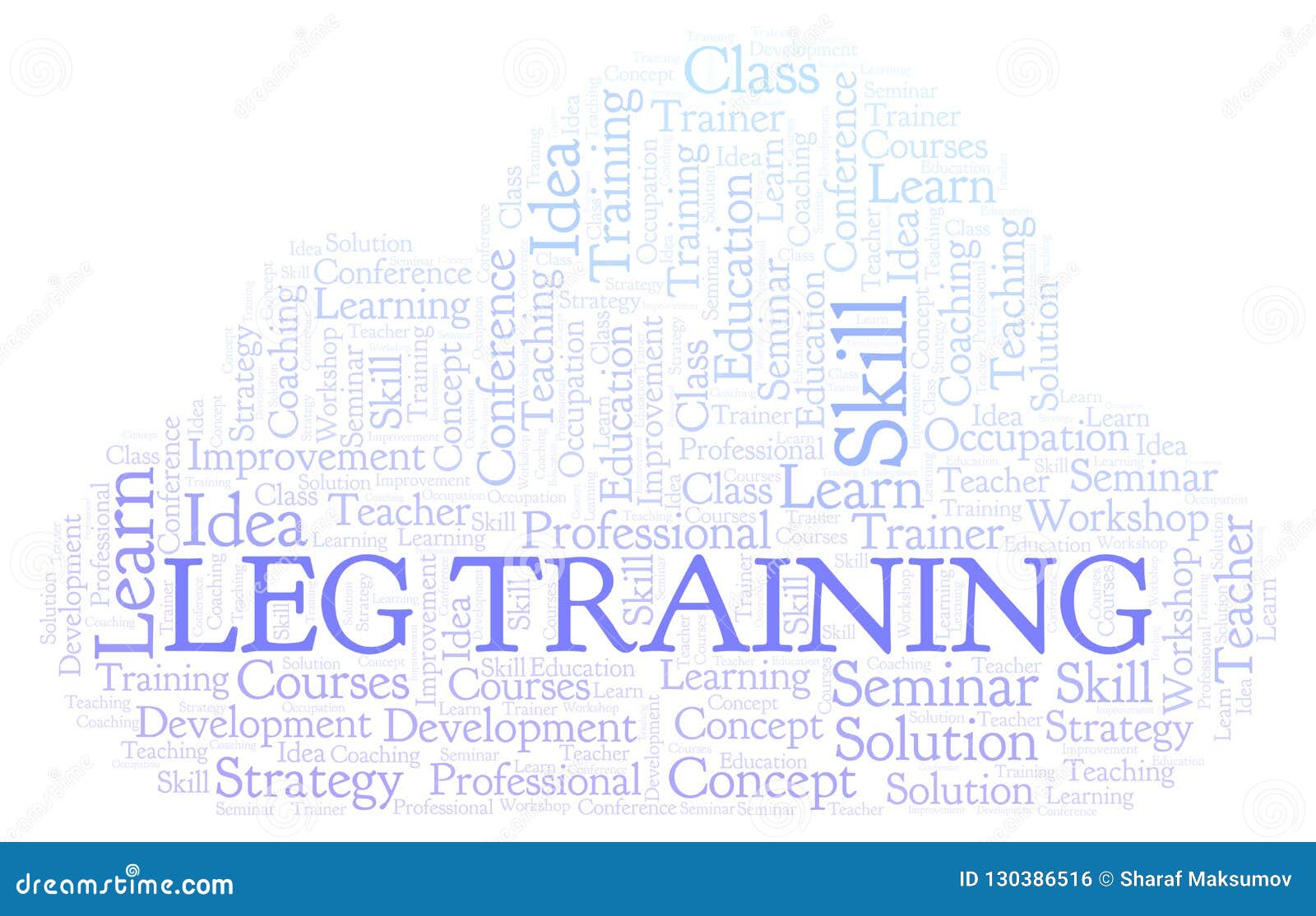 Leg Training word cloud. stock illustration. Illustration of rendering ...