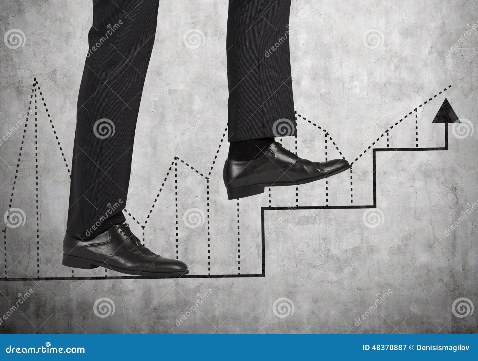 Leg walking on chart stock image. Image of idea, innovation - 48370887
