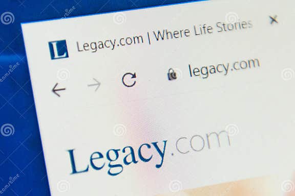 Legacy.com Web Site. Selective Focus. Editorial Photography - Image of ...