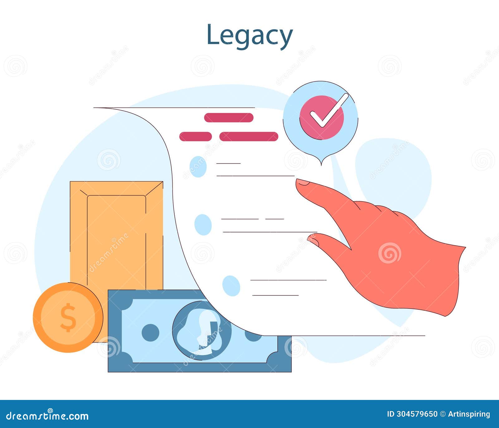 Legacy. a Hand Finalizes a Legacy Document, Securing Financial Assets ...
