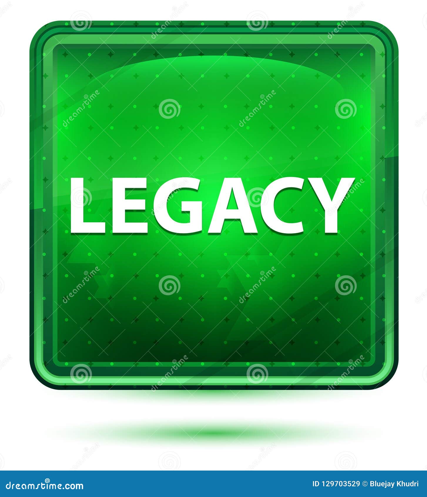 Legacy Neon Light Green Square Button Stock Illustration - Illustration ...