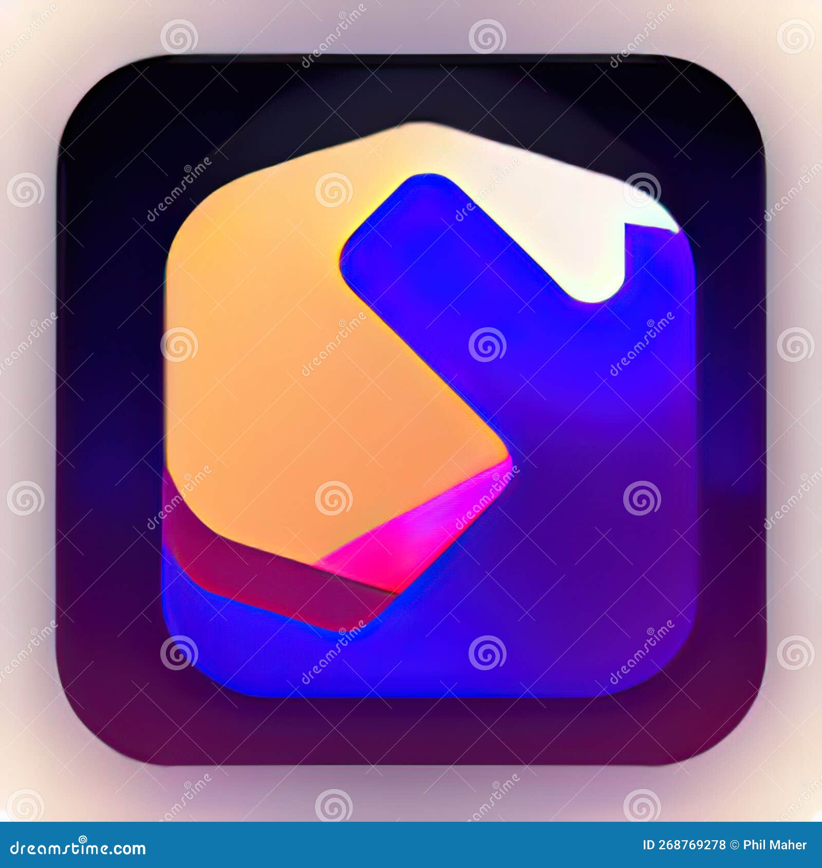 Legacy Simulation Software App Icon. Generative AI. Stock Illustration ...