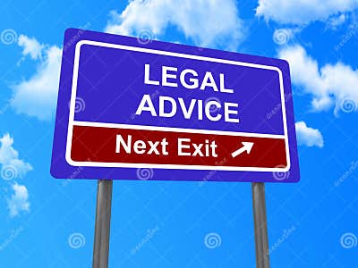 Legal Advice Next Exit Sign Stock Illustration - Illustration of ...