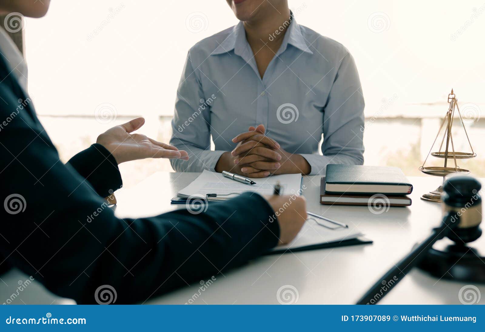 Legal Advisor is Explaining the Offense Under the Law in the Book at ...