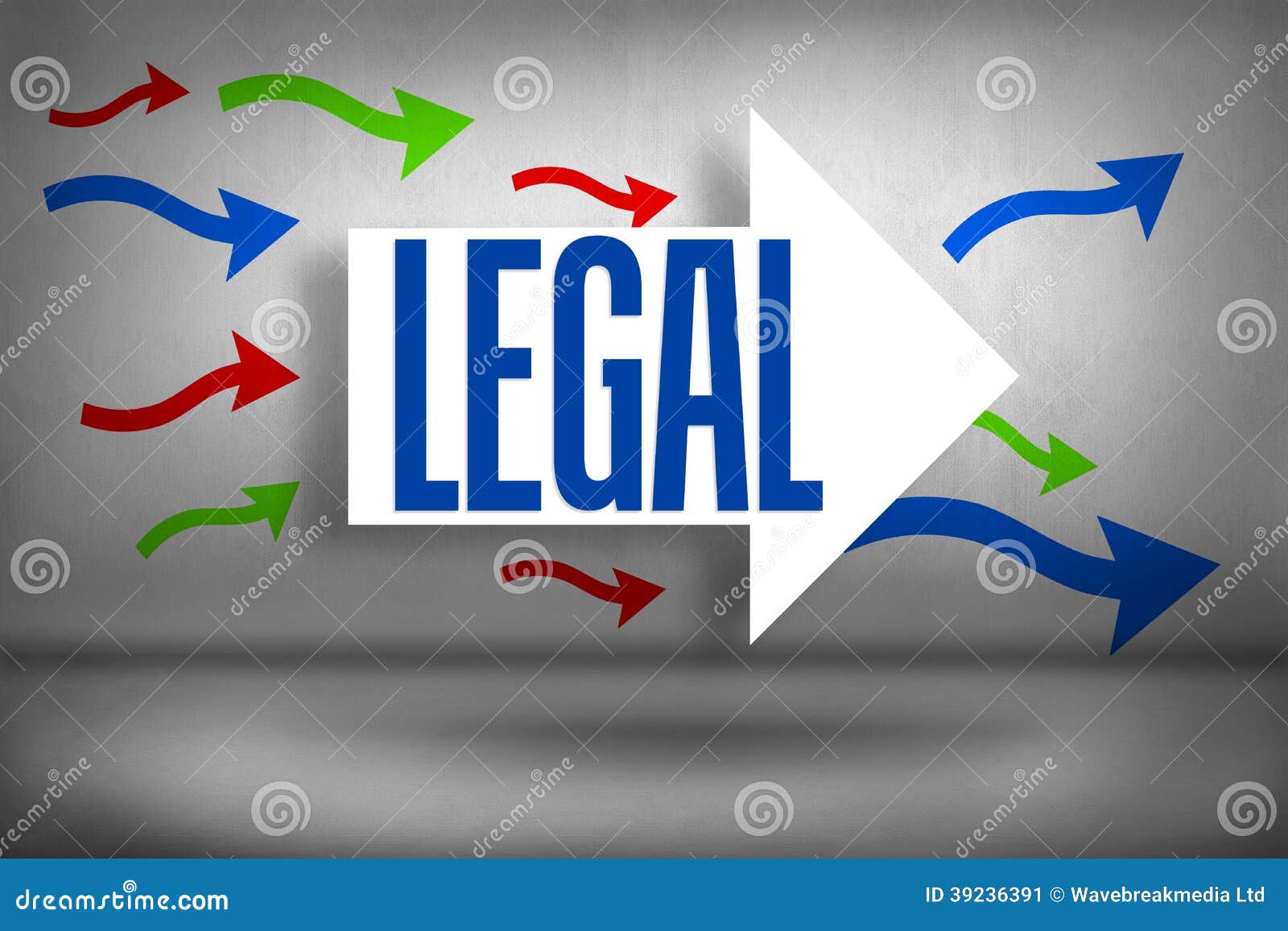 Legal Against Arrows Pointing Stock Illustration - Illustration of ...