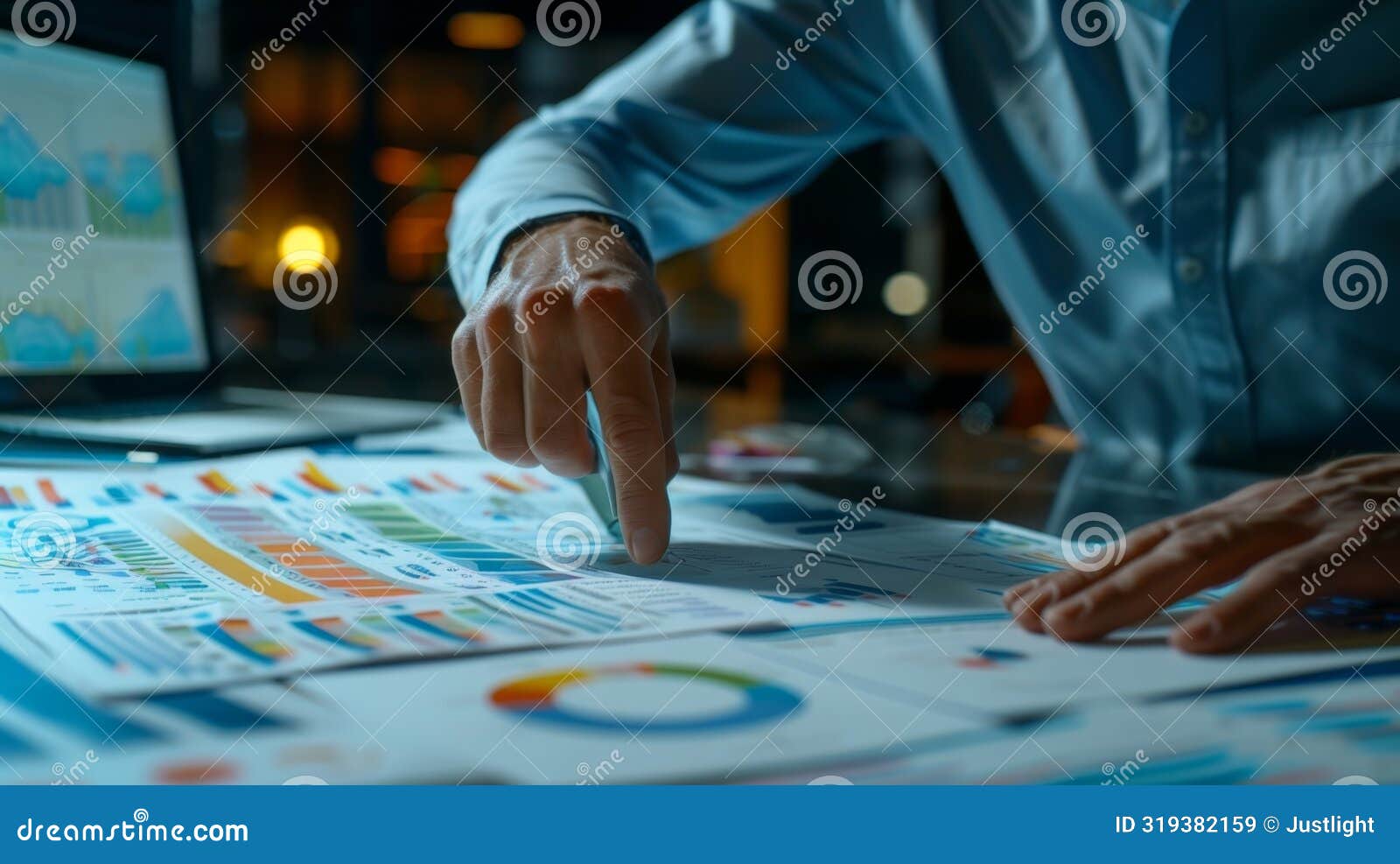 A Legal Analyst Scrolling through Pages of Statistics and Data Charts ...