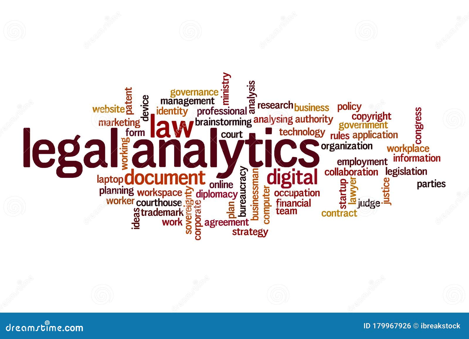 Legal Analytics Word Cloud Concept Stock Illustration - Illustration of ...
